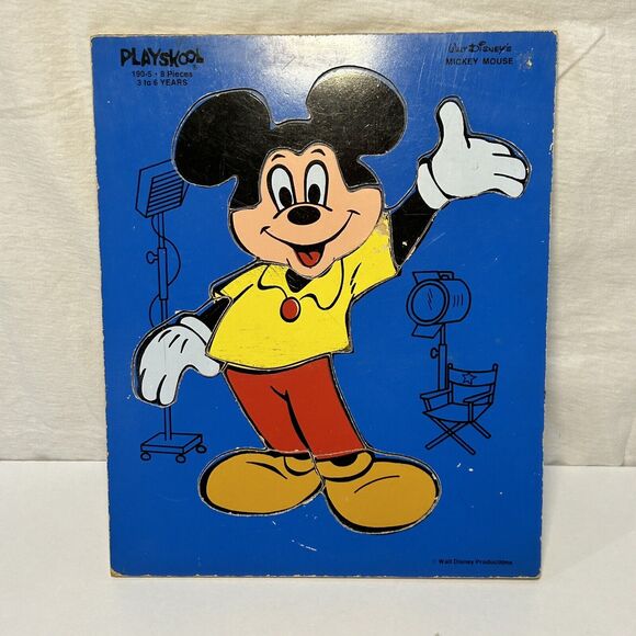 Playskool | Toys | Vintage Playskool Kids Walt Disney Mickey Mouse 95 ...